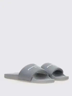 Alexander Wang Synthetic Fabric Slides - Grey