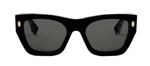 Fendi FENDI ROMA FE 40100I 01A Black Cat Eye Sunglasses - Grey