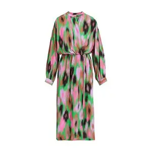 Essentiel Antwerp Elouise Dress - Camel_lilas_vert_fluo