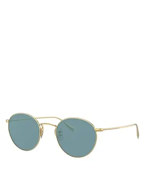 Oliver Spencer Coleridge Sun Sunglasses, 50mm - Gold/blue Solid