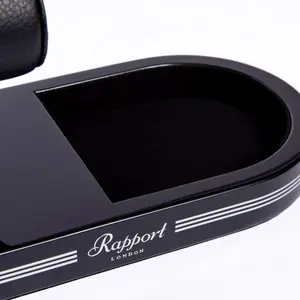 RAPPORT LONDON Watch Stand With Tray - Black Silver
