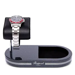 RAPPORT LONDON Watch Stand With Tray - Carbon Fiber