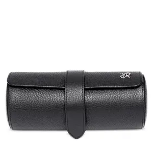 RAPPORT LONDON Berkeley Leather Three Watch Case - Black