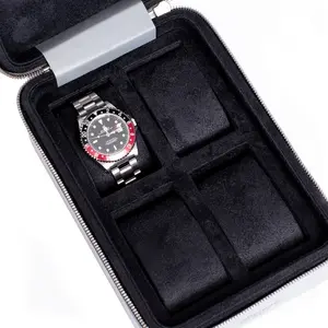 RAPPORT LONDON Hyde Park Four Watch Leather Zip Case
