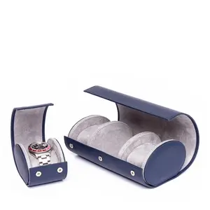 RAPPORT LONDON Hyde Park Three-watch Leather Pouch - Blue
