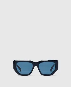 Stella McCartney Logo Cat-eye Sunglasses - Navy