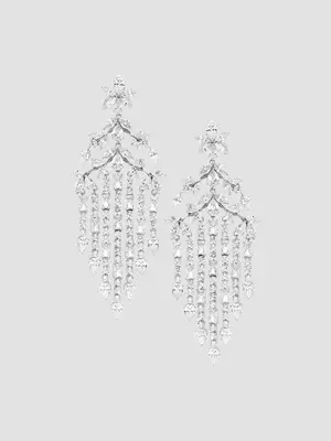Adriana Orsini Versailles Rhodium-plated & Cubic Zirconia Chandelier Earrings - Silver
