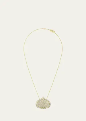 KAMAL Eye Adore Diamond Pave Pendant Necklace, 25mm - White Gold
