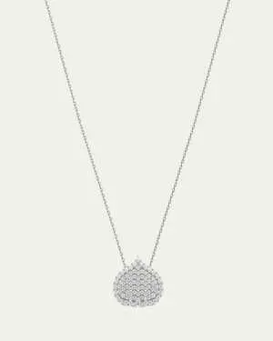 KAMAL Eye Adore Diamond Pave Pendant Necklace, 15mm - White Gold