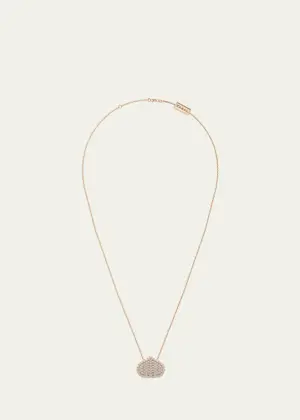 KAMAL Eye Adore Diamond Pave Pendant Necklace, 15mm - White Gold