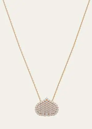 KAMAL Eye Adore Diamond Pave Pendant Necklace, 15mm - White Gold