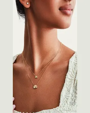 KAMAL Eye Adore Mini Pendant Necklace, 7mm - Gold