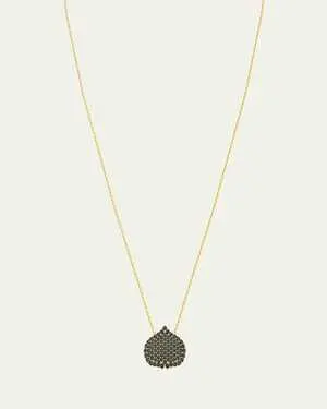 KAMAL Eye Adore Black Diamond Pavé Pendant Necklace, 15mm - Gold