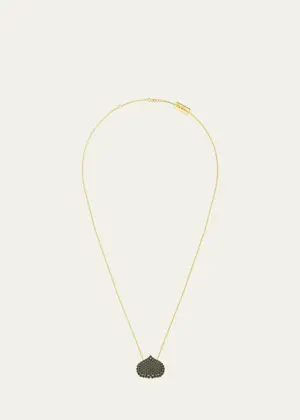 KAMAL KAMAL Eye Adore Black Diamond Pavé Pendant Necklace, 15mm One-color