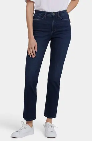 NYDJ Sheri High-waist Slim Straight Leg Jeans - Ink Skyline