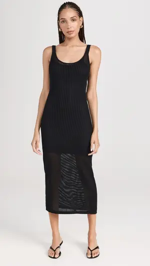 Staud Jessica Knit Dress - Black