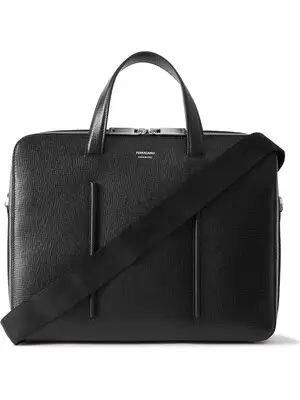FERRAGAMO Cross-grain Leather Briefcase