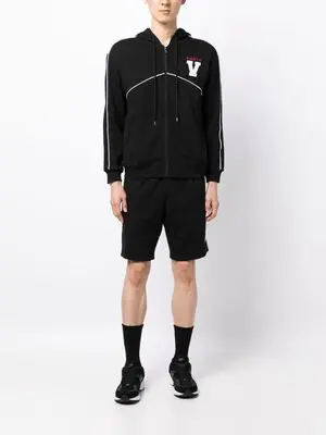 PORTS V Logo-patch Track Shorts - Black