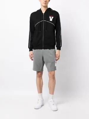 PORTS V Logo-patch Jersey Track Shorts - Grey