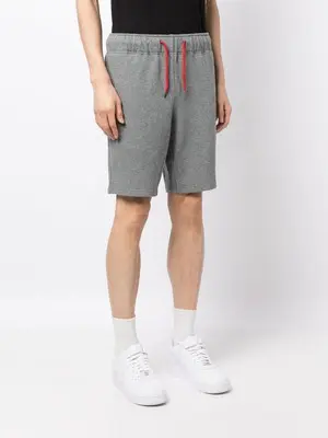 PORTS V Logo-patch Jersey Track Shorts - Grey