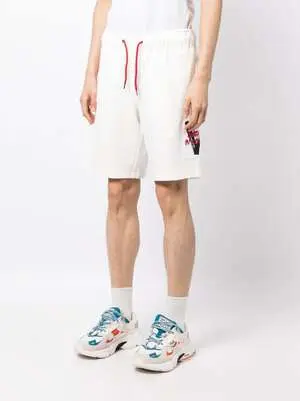 PORTS V Logo-patch Jersey Track Shorts - White