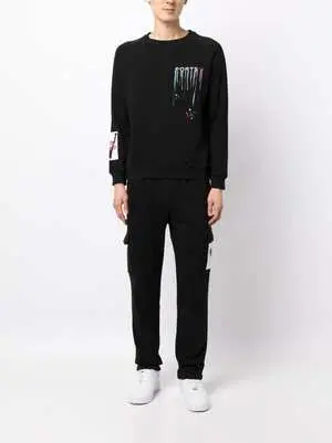 PORTS V Logo-patch Cotton Track Pants
