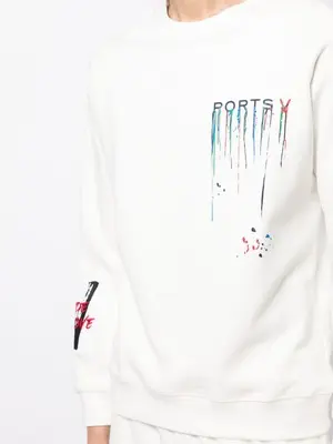PORTS V Logo-print Sweatshirt - White