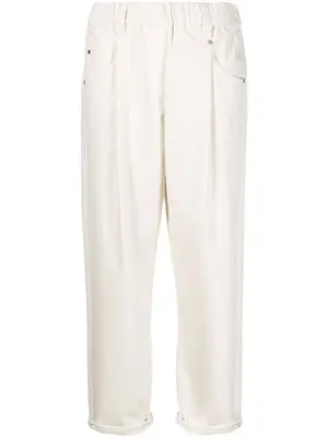 Brunello Cucinelli Straight-leg Cropped Trousers