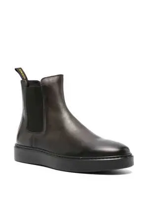 DOUCAL'S Leather Chelsea Boots - Grey