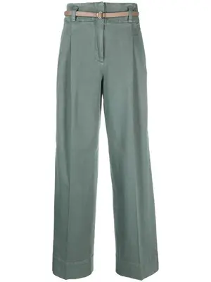 Peserico High-waisted Wide-leg Trousers