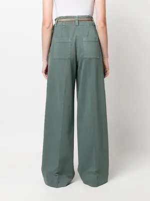 Peserico High-waisted Wide-leg Trousers