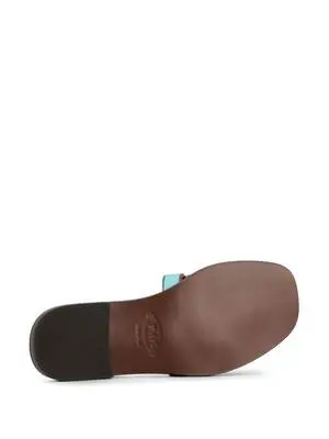TOD'S Logo-strap Leather Sandals - Blue