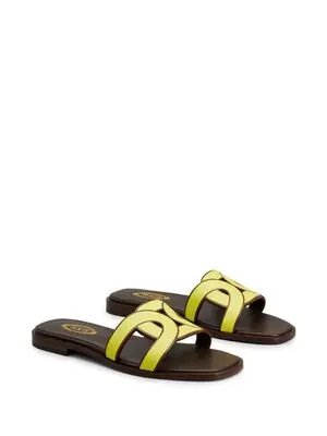 TOD'S Leather Logo Sandals