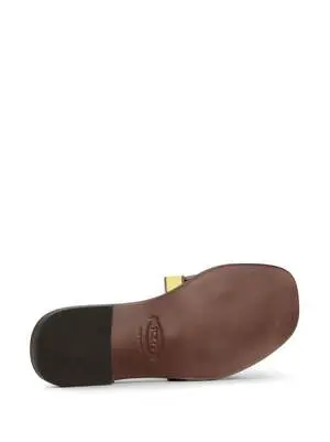 TOD'S Leather Logo Sandals