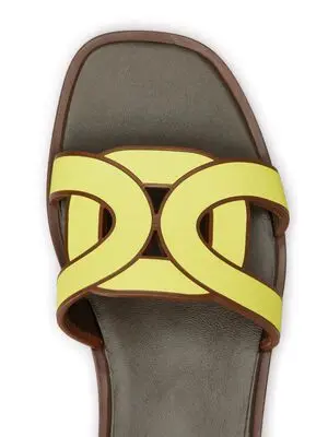 TOD'S Leather Logo Sandals