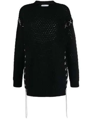 Giuseppe Di Morabito Open-knit Merino-cashmere Jumper - Black