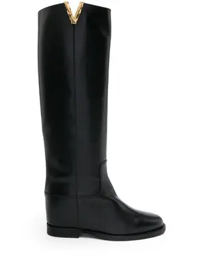 VIA ROMA 15 V-plaque Leather Boots