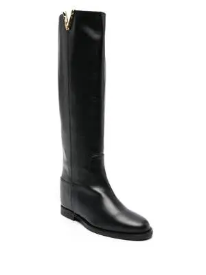 VIA ROMA 15 V-plaque Leather Boots