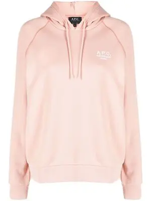 A.p.c. Logo-ebroidered Cotton Hoodie