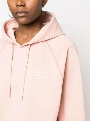 A.p.c. Logo-ebroidered Cotton Hoodie