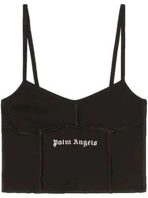 Palm Angels Logo-print Crop Top