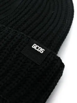 Gcds Giuly Logo-patch Beanie - Black