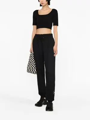 Adidas By Stella McCartney Logo-print Track Pants - Black