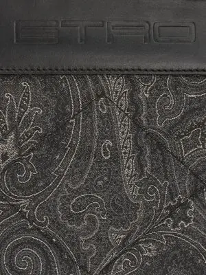 Etro Pegaso-motif Paisley-print Backpack - Black