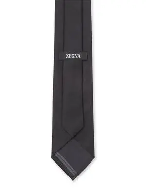 Zegna Mulberry Silk Tie - Black