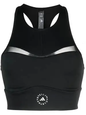 Adidas By Stella McCartney Training Logo-print Cropped Top