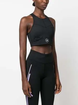 Adidas By Stella McCartney Training Logo-print Cropped Top