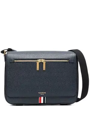 Thom Browne Embossed-logo Reporter Bag - Blue
