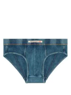 DIESEL® Umbr-andre-h Logo-appliqué Briefs - Blue