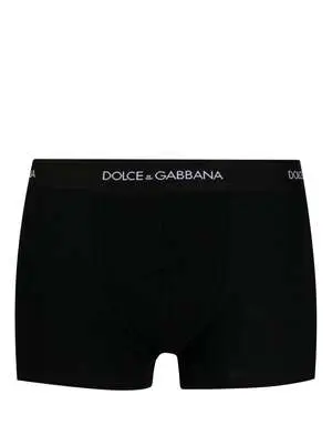 Dolce & Gabbana Logo-waist Cotton Boxers - Black